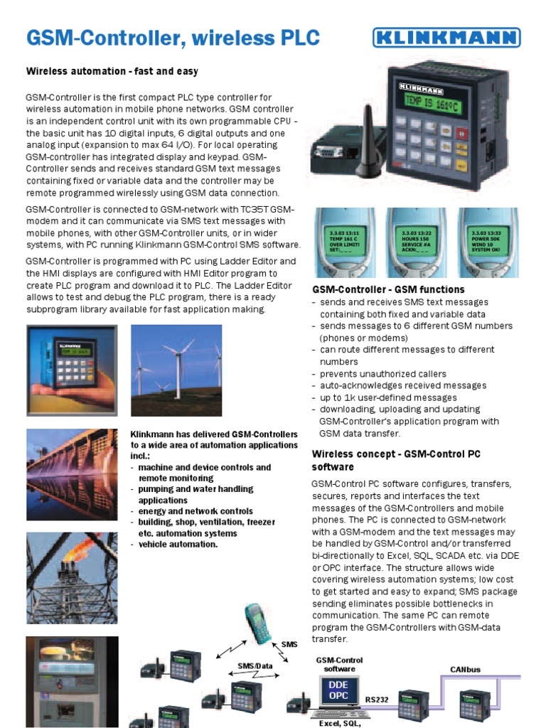 GSM Controller | PDF | Programmable Logic Controller | Text Messaging