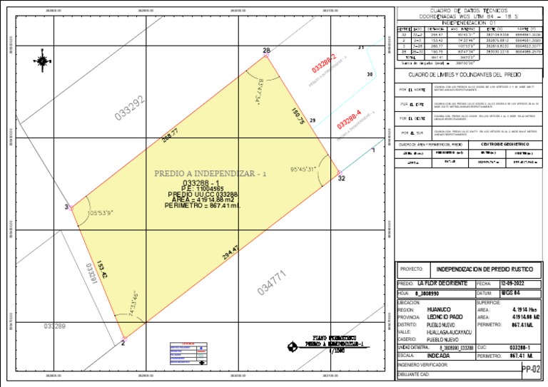 Independizacion de Un Lote Ejemplo | PDF