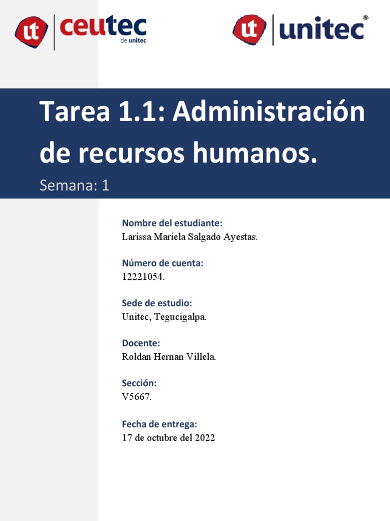Tarea de Recursos Humanos | Descargar gratis PDF | Gestión de recursos humanos | Business