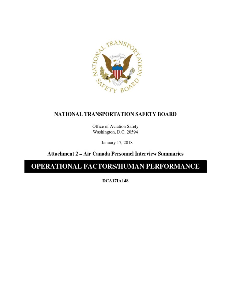 AC759 - AC Personnel Interview Summary | PDF | Risk | Safety