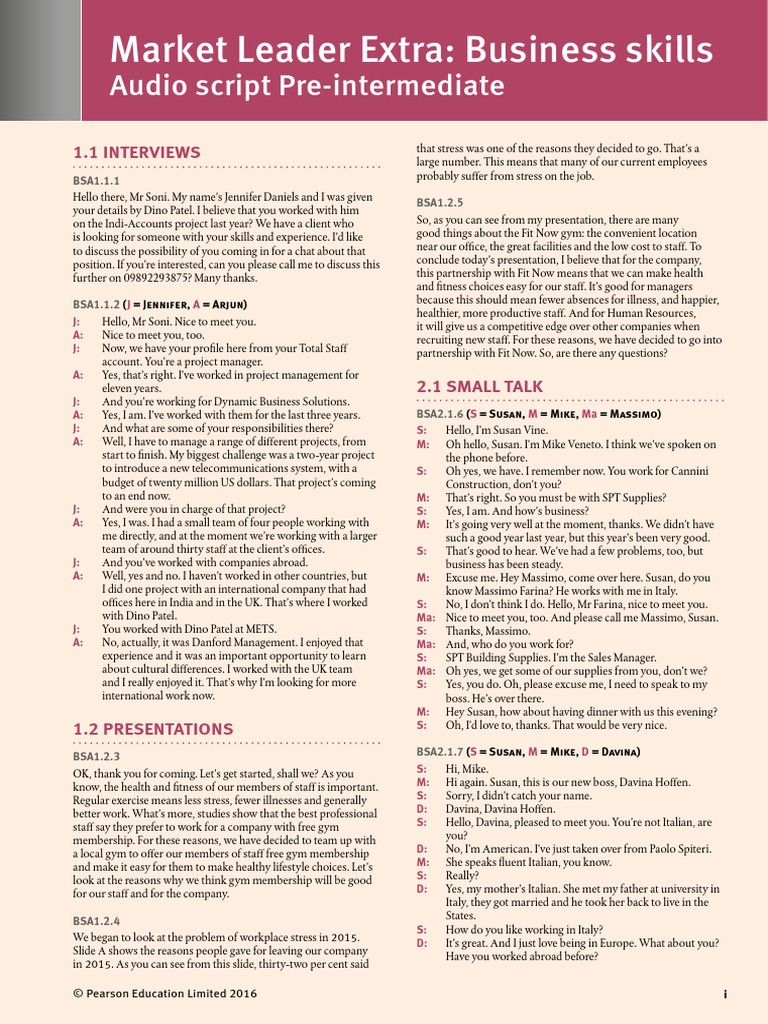 Business Skills Audio Script-1 | PDF