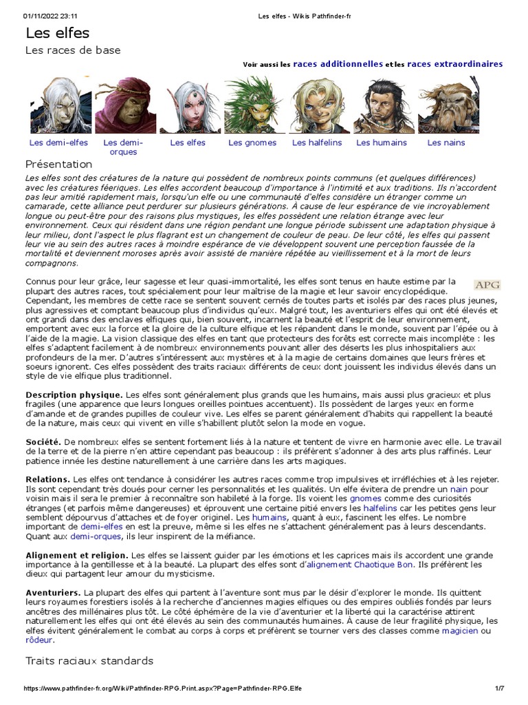 Les Elfes | PDF | Elfe | Elfe (Terre du Milieu)