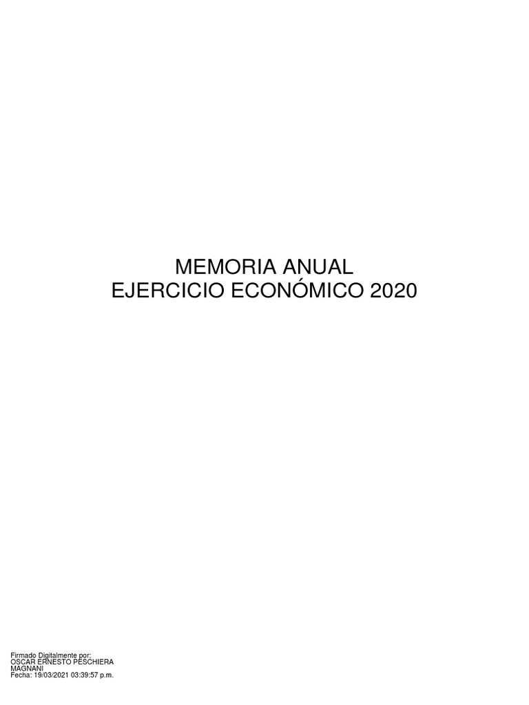 Memoria Anual 2020 | PDF | Calidad (comercial) | Business