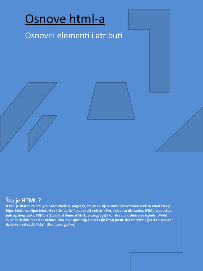 Osnove HTML A | PDF