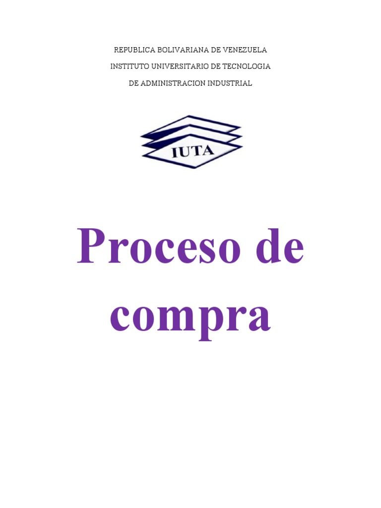 Proceso de Compra | PDF | Calidad (comercial) | Logística