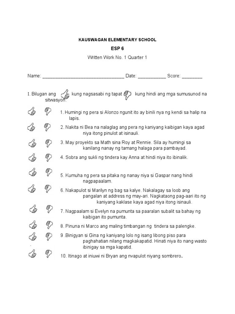 ST - Esp 6 - Q1 | PDF