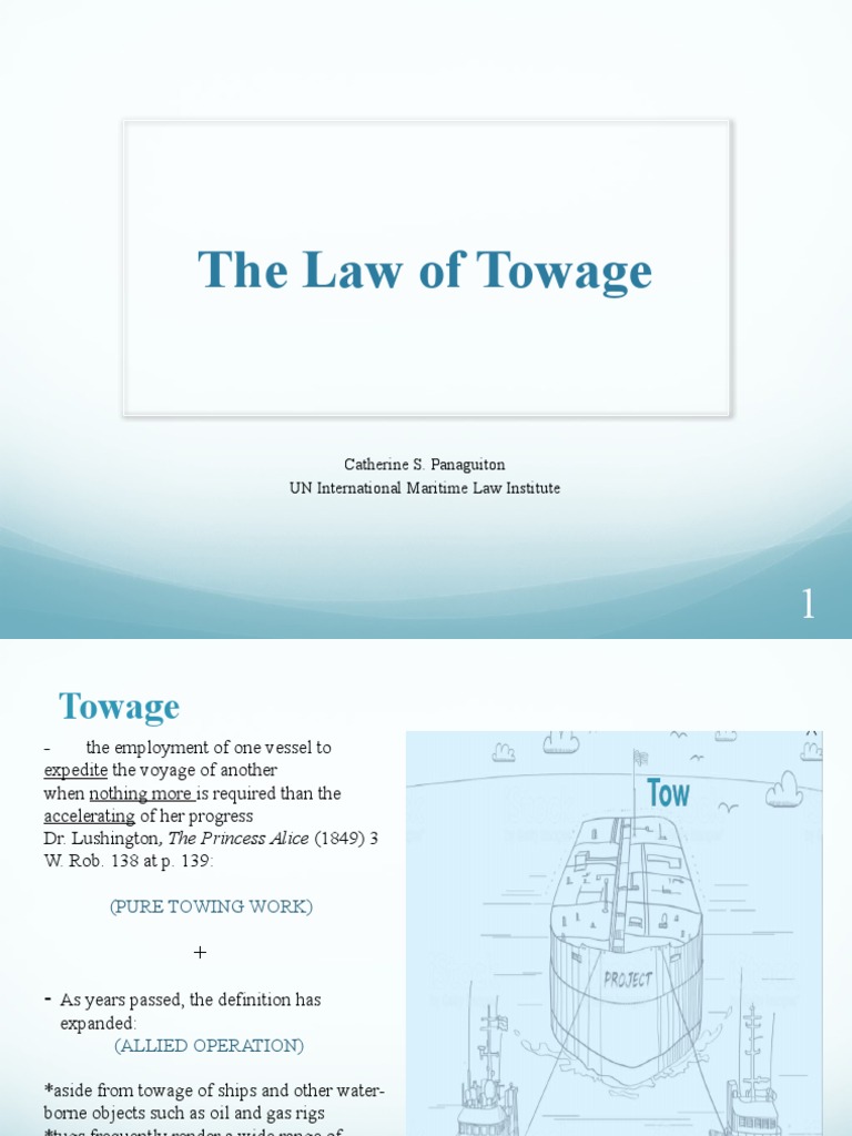 The Law of Towage 1. Chapter1Final | PDF | Marine Salvage | Tugboat