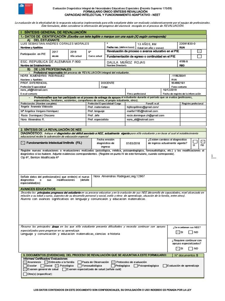 Fur Fil Luis Corales 6º 2019 Dic | PDF | Aprendizaje | Evaluación