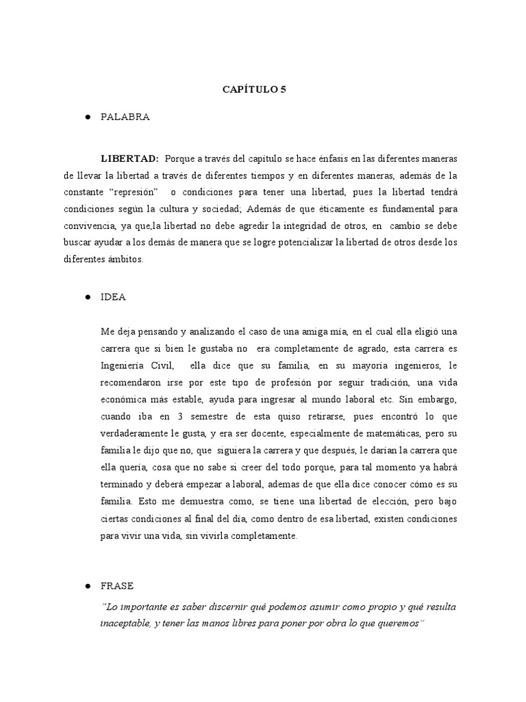 Capítulo 5 Maria Lazo | PDF | Libertad