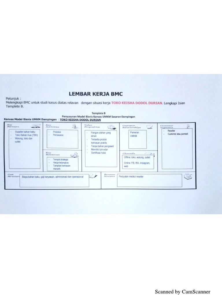 Lembar Kerja Tugas - BMC | PDF