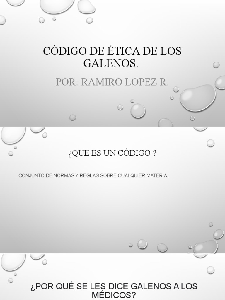 Código de Ética de Los Galenos | PDF