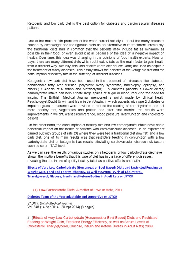 Ketogenic Diet Essay | PDF | Low Carbohydrate Diet | Dieting