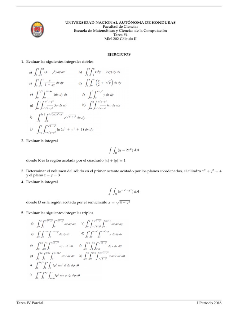 Tarea IV Parcial MM202 I-2018 | PDF