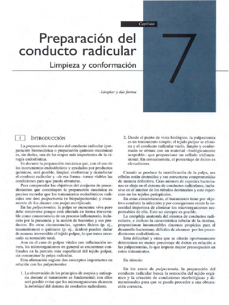 Goldberg Cap 7 Conductometria y PBM Apico Coronal y Corono Apical | PDF