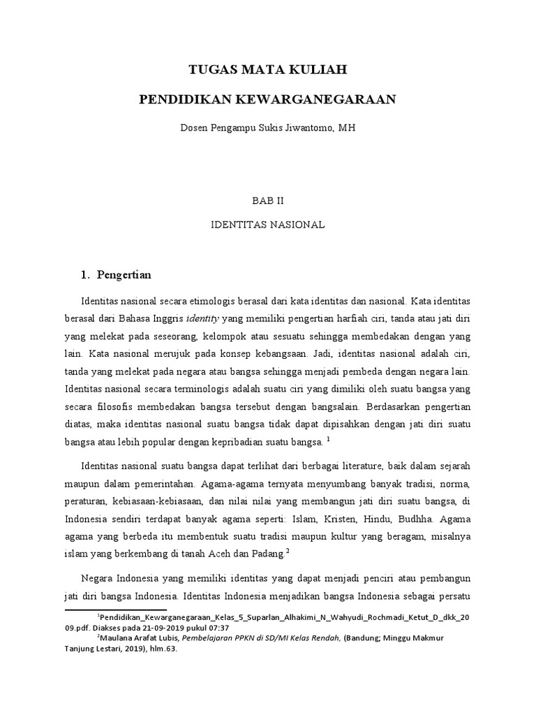 Tugas Mata Kuliah PKN | PDF