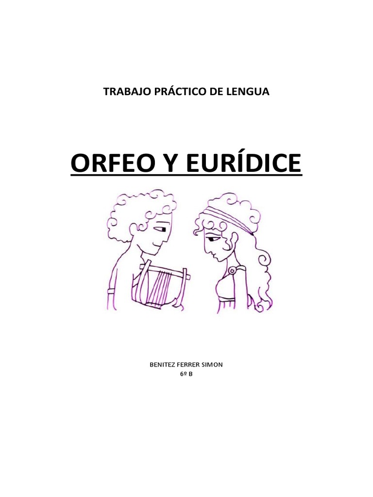 Mito de Orfeo y Eurídice: Actividades y Resumen | PDF | Orfeo | infierno