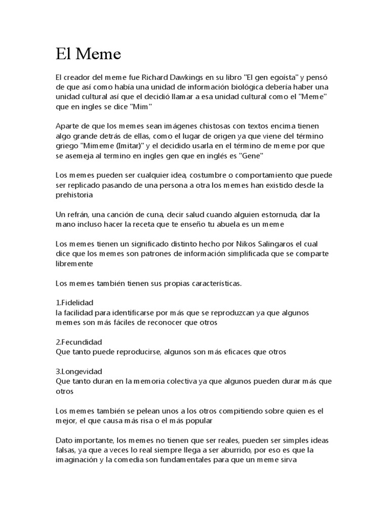 El Meme | PDF | Meme