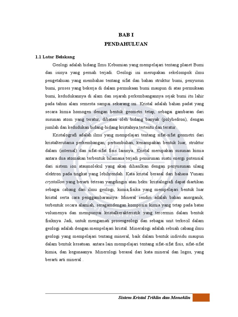 Monoklin Dan Triklin | PDF