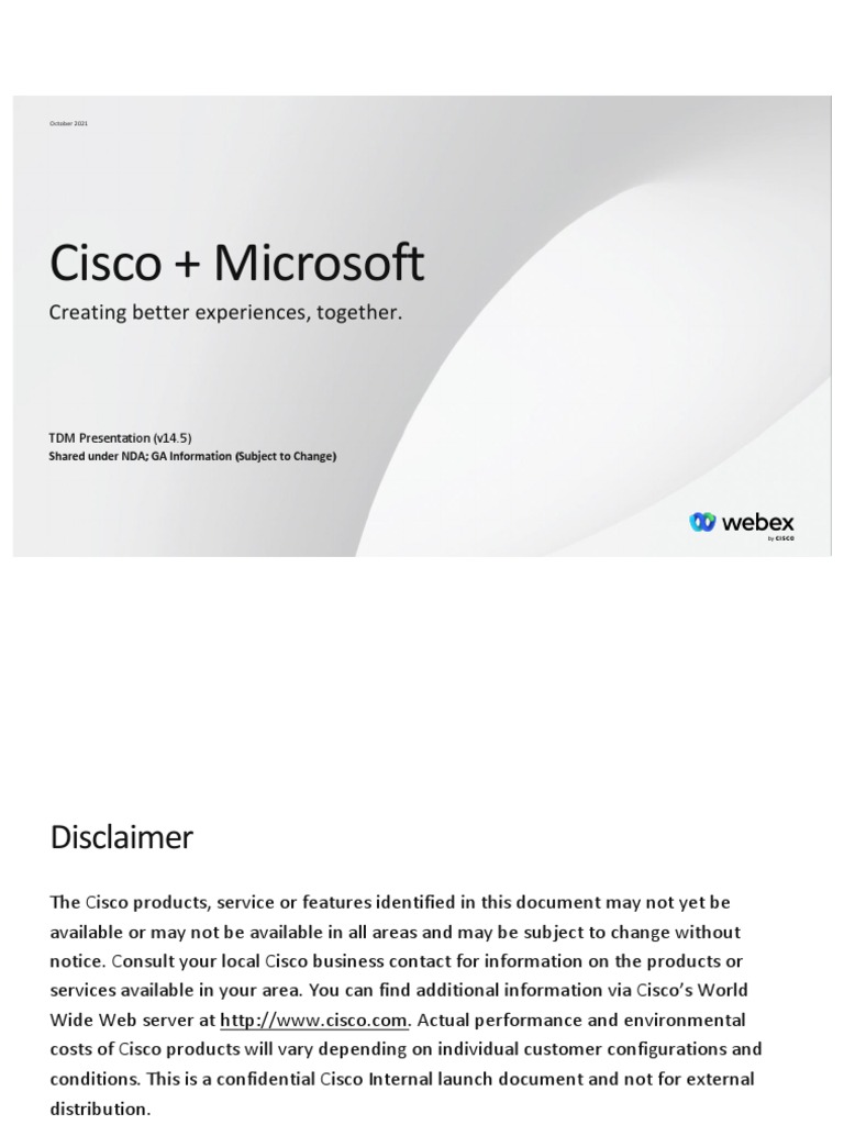 Webex Video Integ Ms Teams TDM | PDF | Cloud Computing | Microsoft Azure
