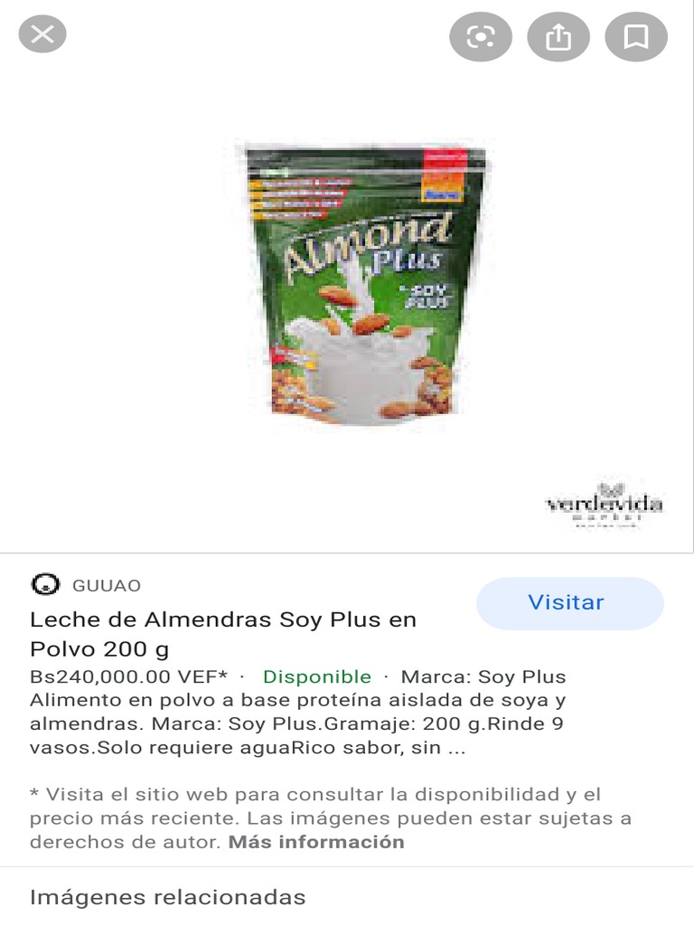 Bebida de Almendras en Polvo Soy - Búsqueda de Google | PDF | Salud y bienestar