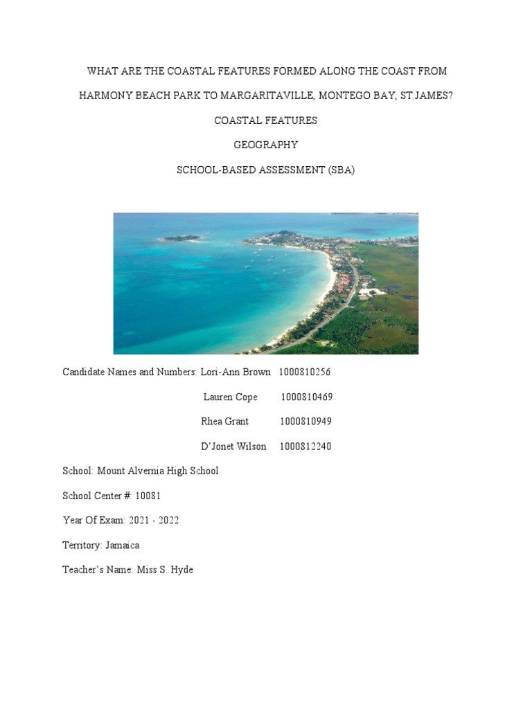 Geography SBA | PDF | Beach | Erosion