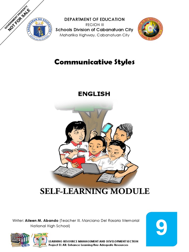 English G9 Q1 W3 L1 Pdf Communication Slang