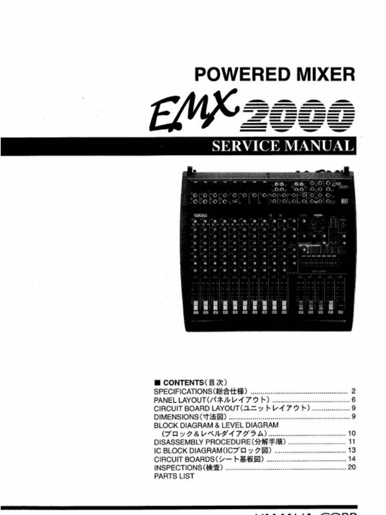 Yamaha Emx-2000 SM | PDF