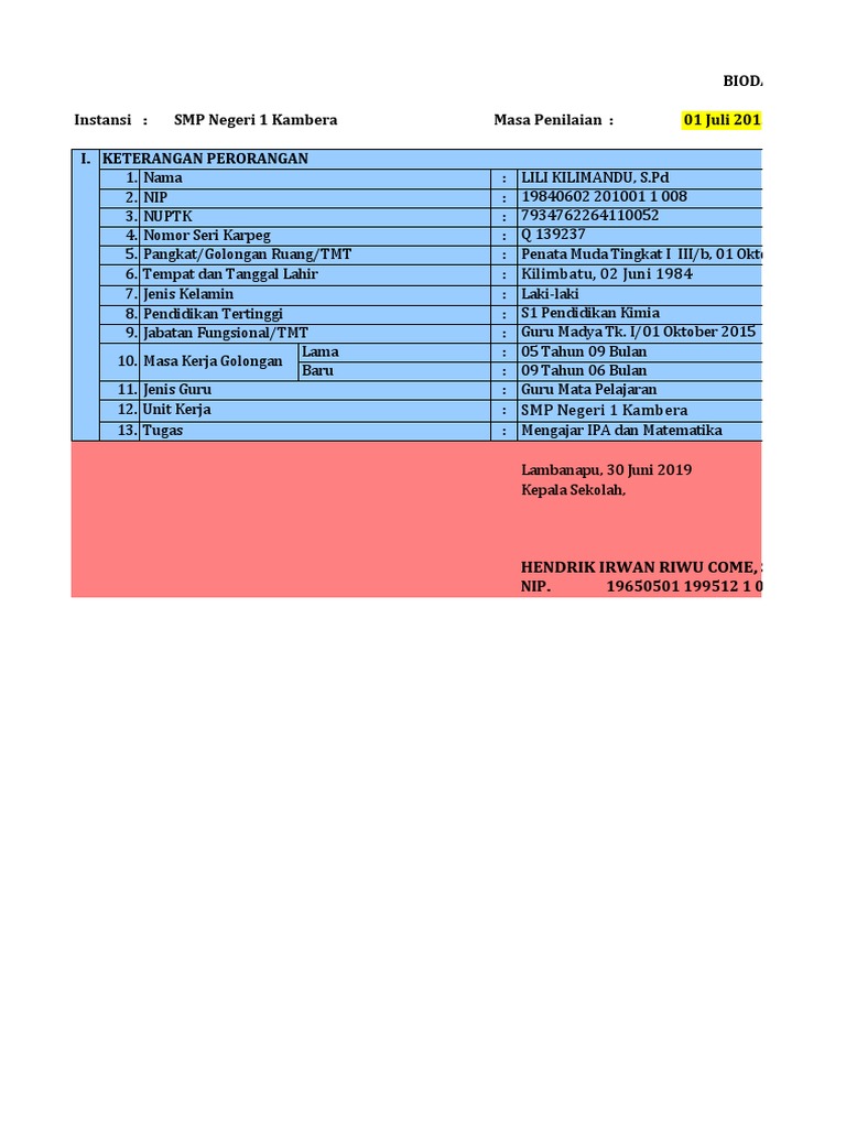 DUPAK (Gol 3B) LK | PDF