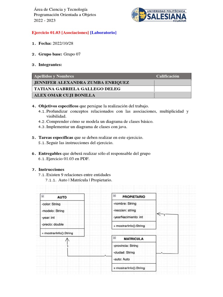 G07 POO Ejercicio 01 03 | PDF | Java (lenguaje de programación ...
