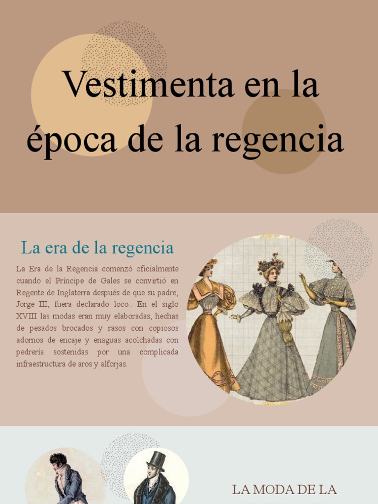 Vestimenta en La Época de La Regencia | PDF