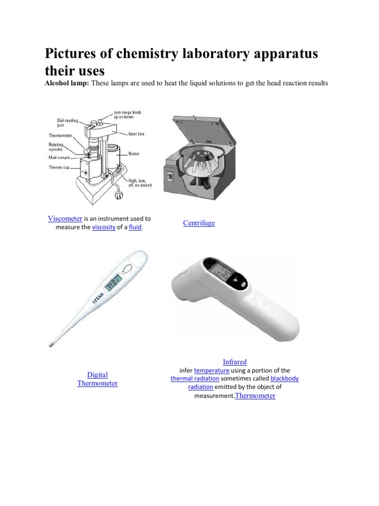 Laboratory Apparatus and Uses | PDF | Laboratories | Physical Sciences