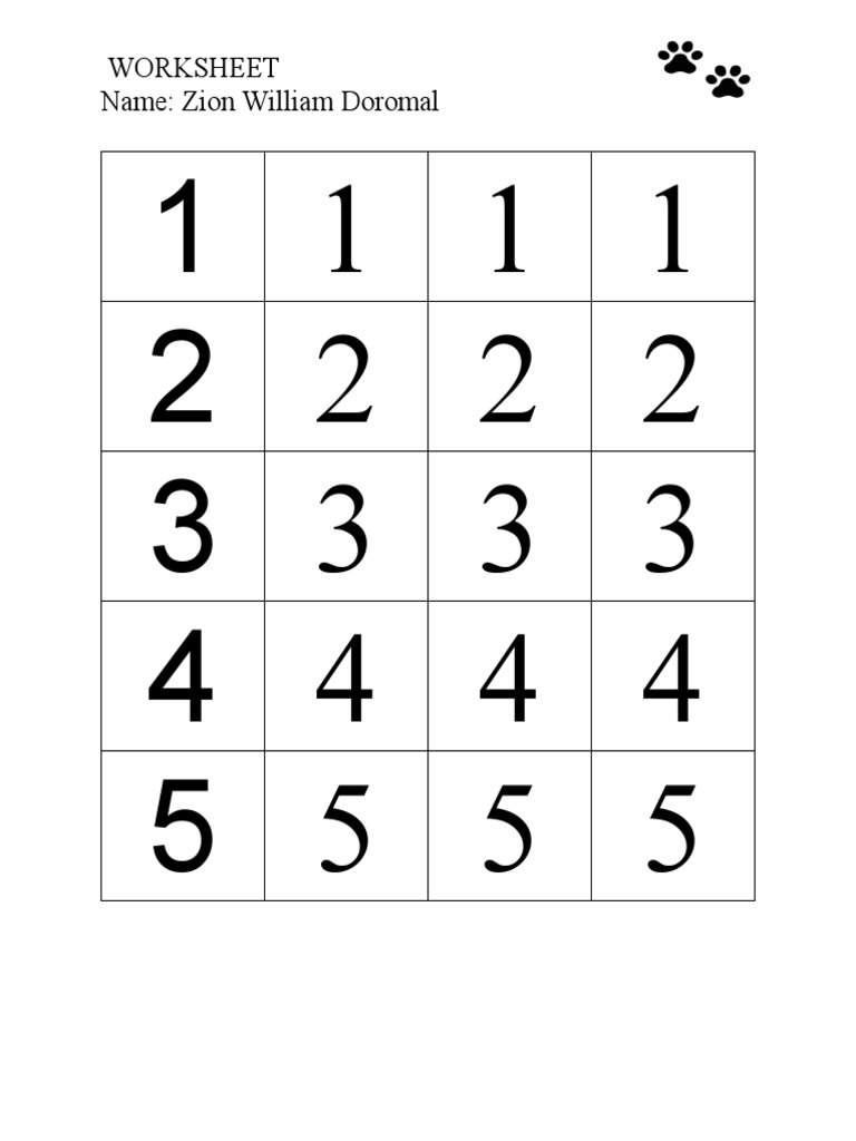 Zion Worksheet | PDF