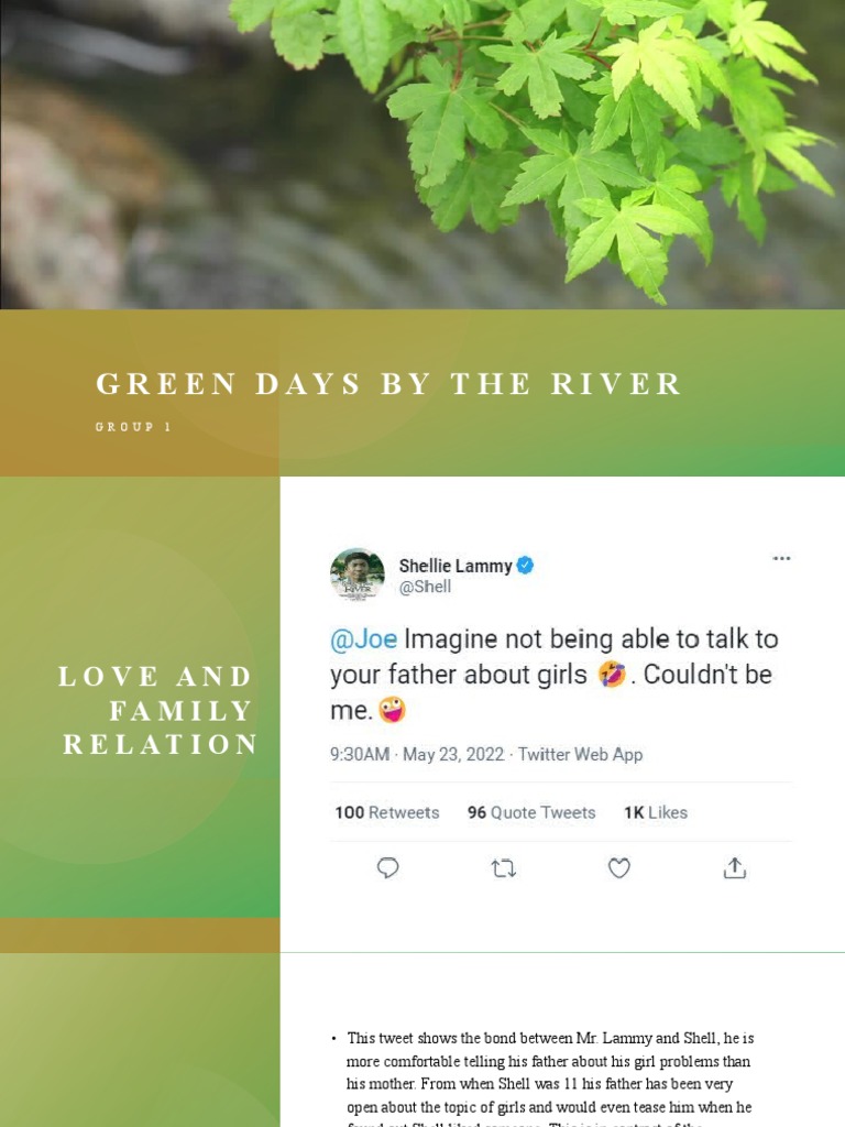Green Days by The River: Group 1 | PDF