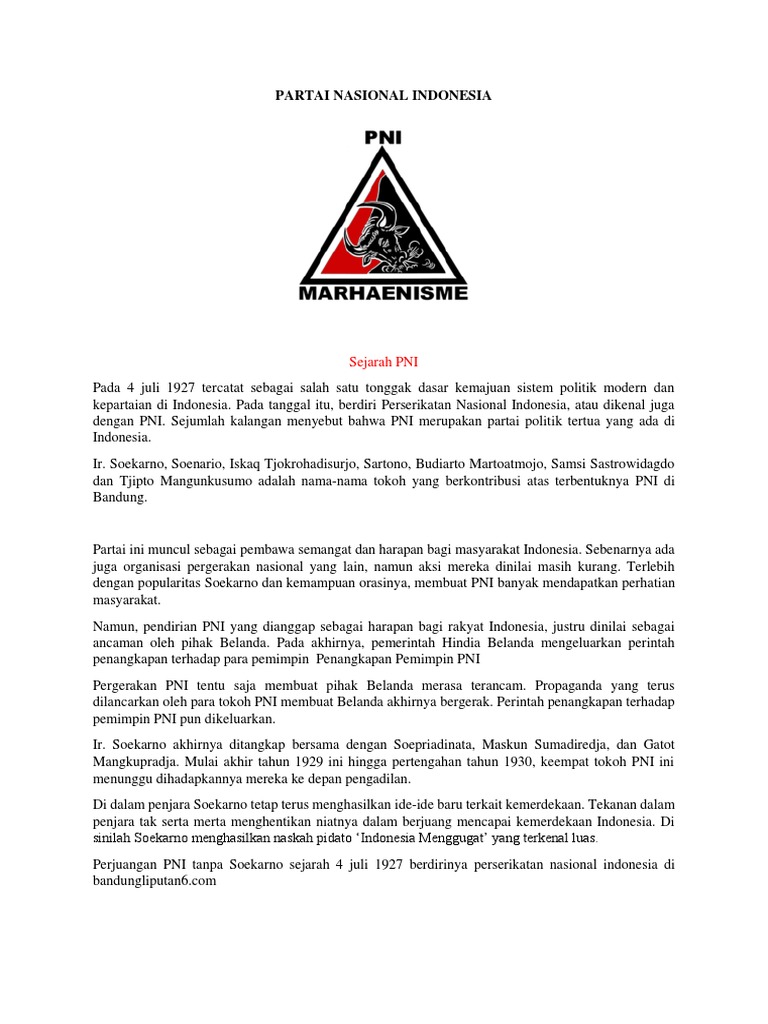 Sejarah Indonesia Pni | PDF