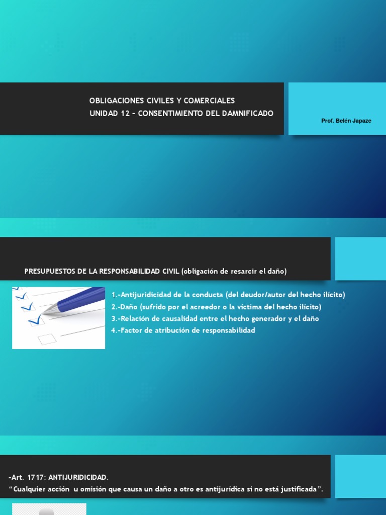 12.oblig - Consentimiento Del Damnificado | PDF | Justicia | Crimen y violencia