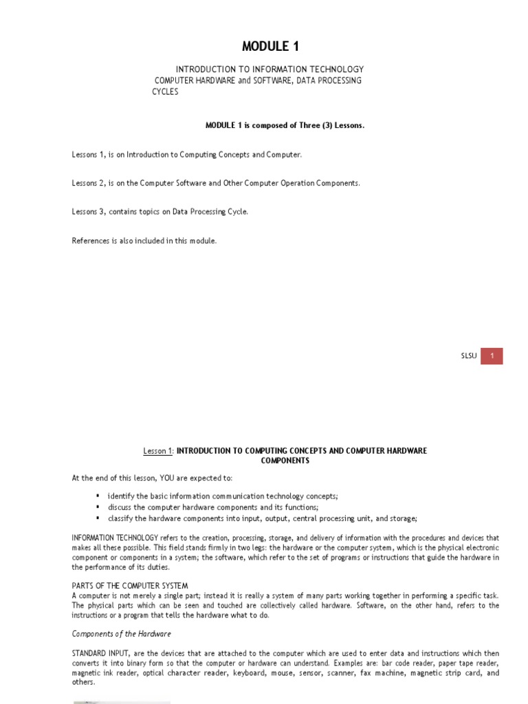 CS111-Module - Cat 1 | PDF | Computer Data Storage | Computer Hardware