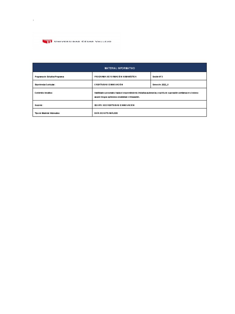 Guía de Autoanalisis 3 | PDF | Sicología