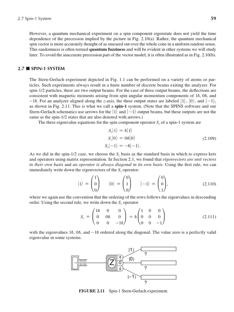 Quantum Properties of a Spin-1 System: Exploring the Eigenstates and ...