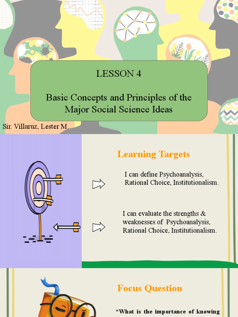 LESSON 4 - Basic Concepts and Principles of The Major Social Science ...