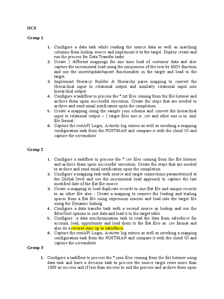 Sprint Case - Study IICS - Updated | PDF | Relational Database | Computer File