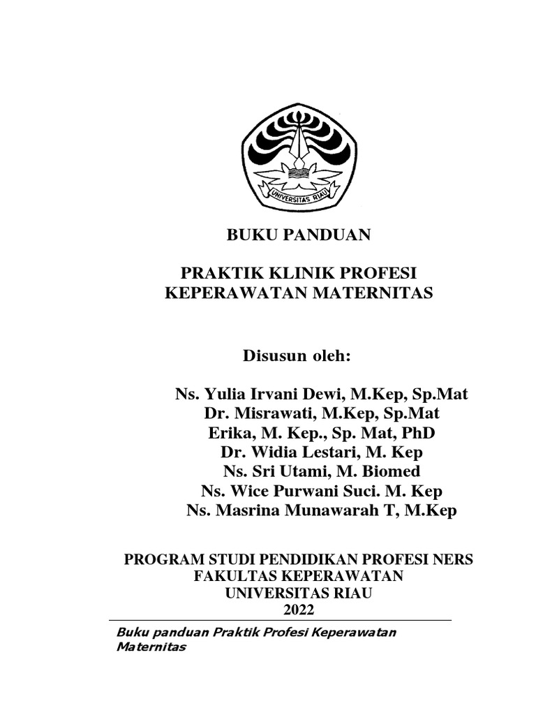 BUKU PANDUAN Profesi Maternitas Sept 2022 | PDF | Kesehatan Holistik