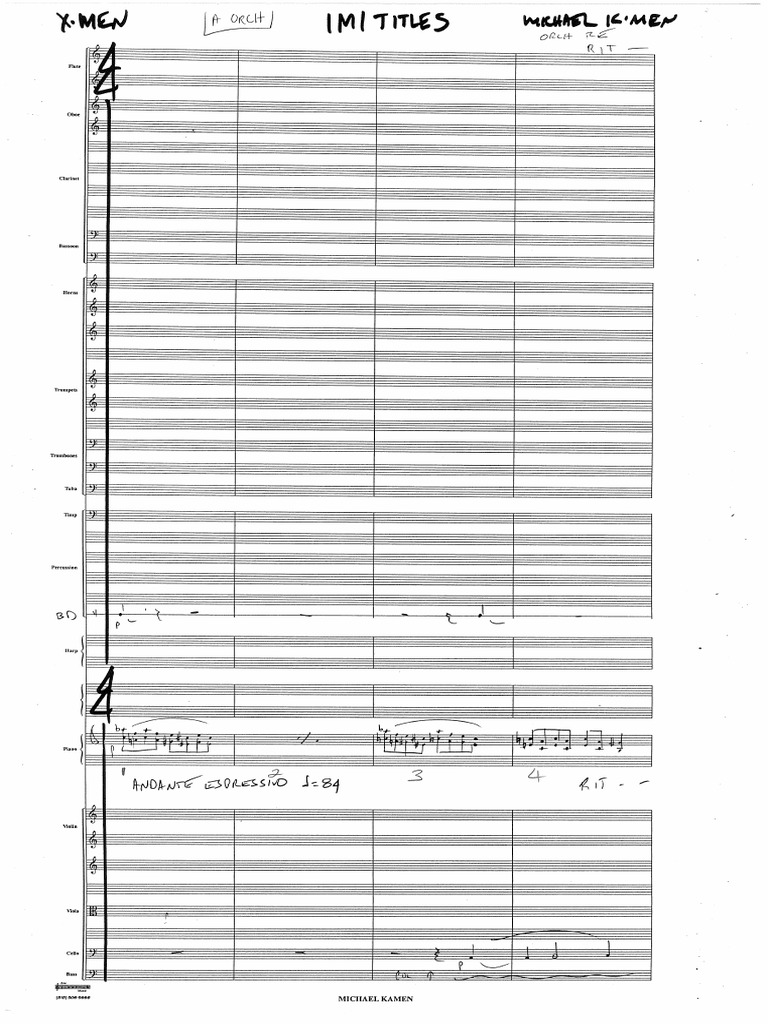 Micheal Kamen - X-Men - Complete Score | PDF