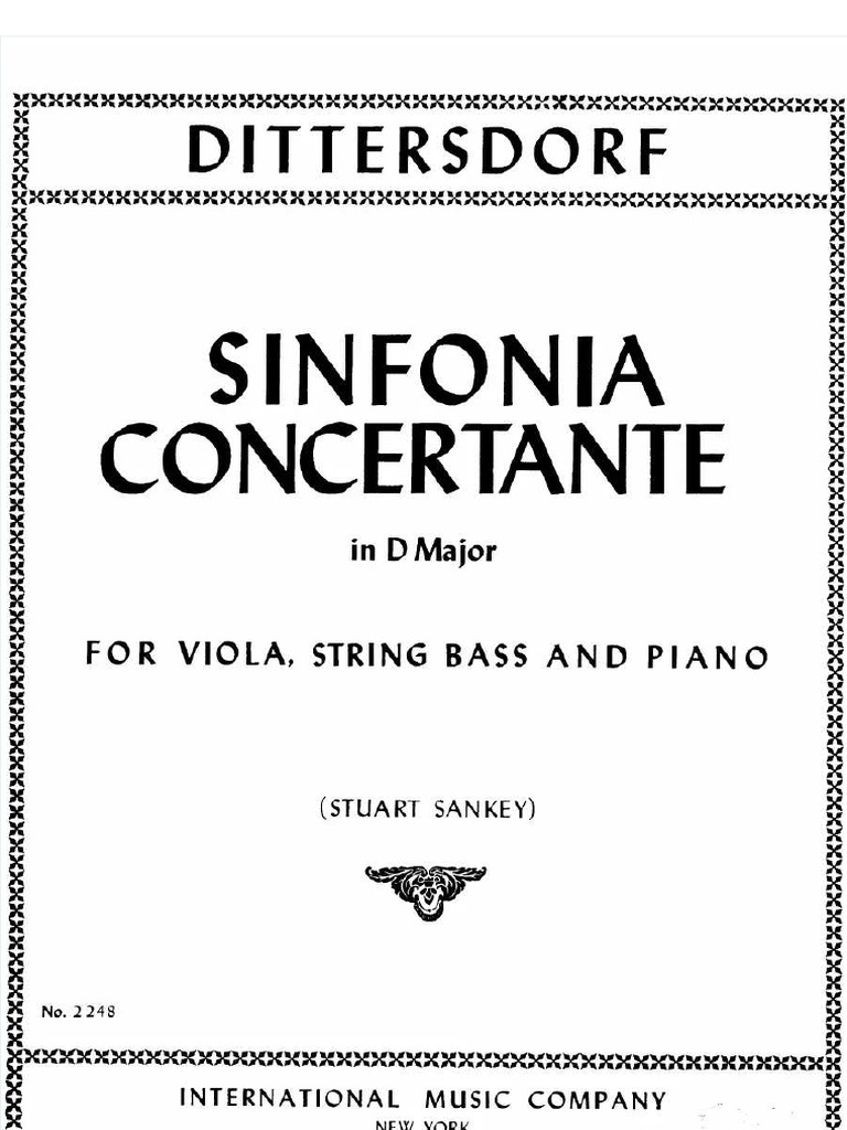 PDF Sinfonia Concertante Per Cbasso Viola e Orchestra DL | PDF ...