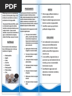 TRIPTICO - Filtro Purificador de Agua Casero-JORGE BASADRE 2019 | PDF | Botella | Agua