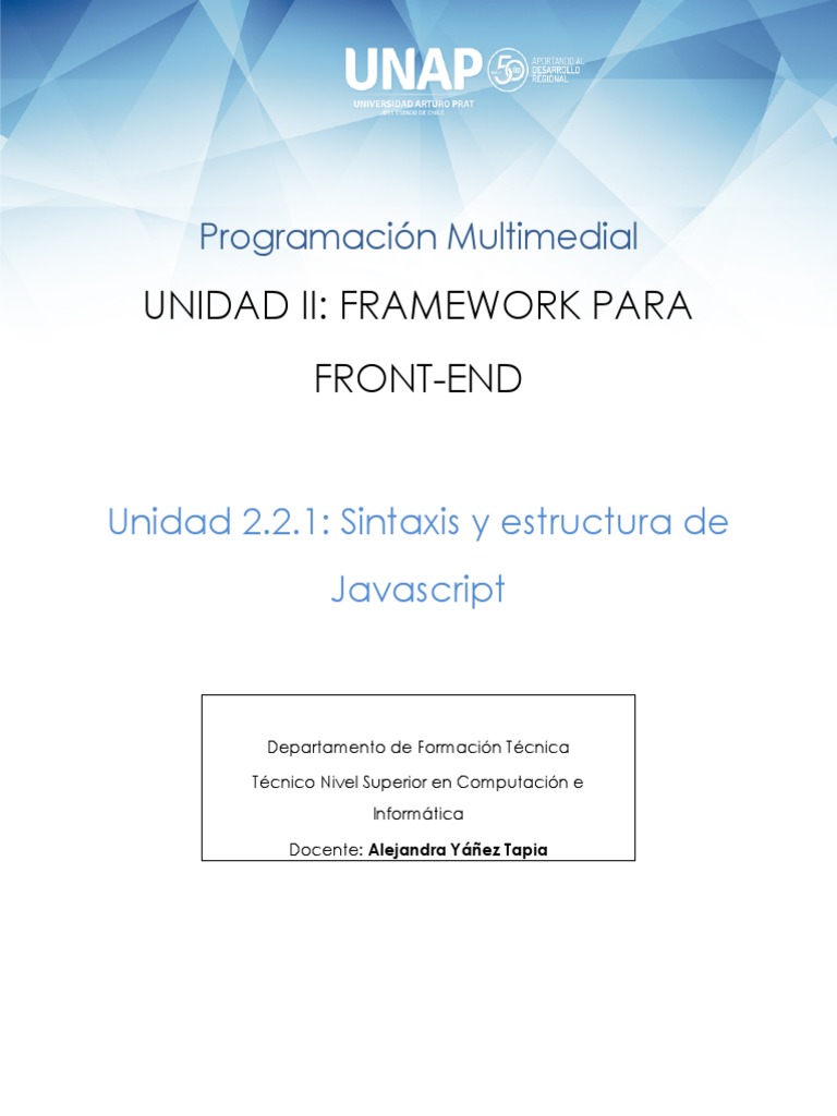 Sintaxis y Estructura de Javascript II | PDF | Lenguaje de programación ...