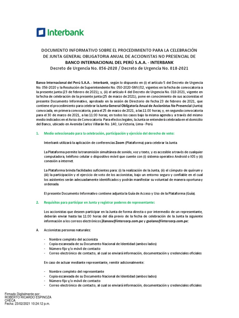 Documento de Interbank | PDF