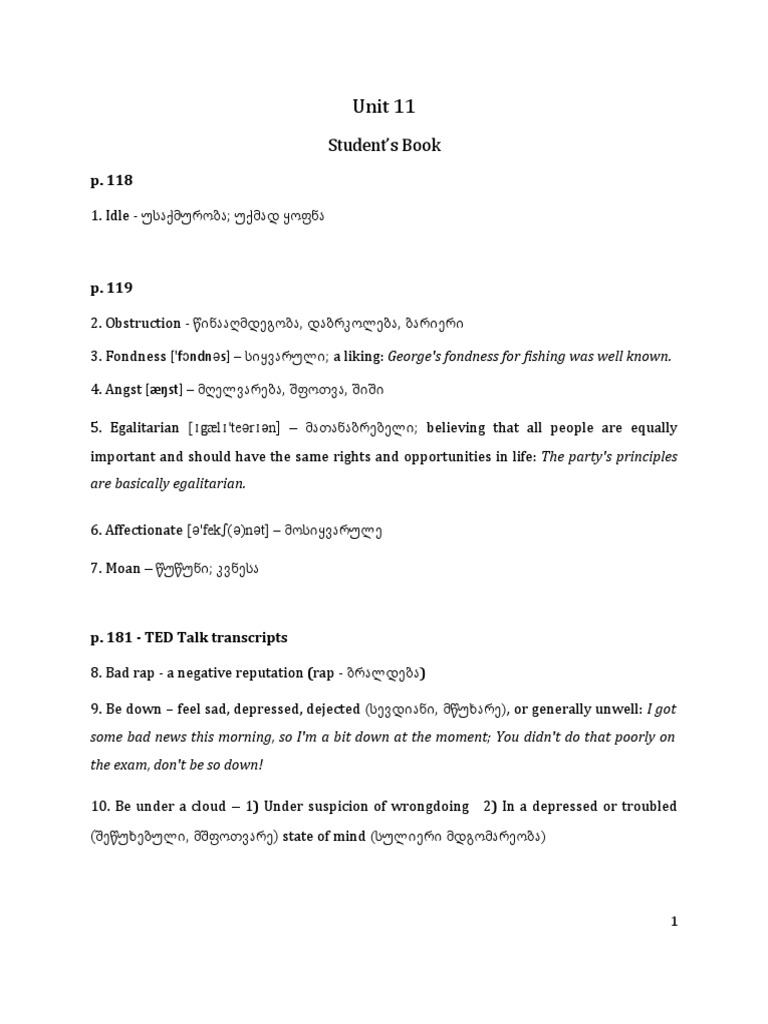 Keynote-Upper Intermediate Unit 11-Words | PDF