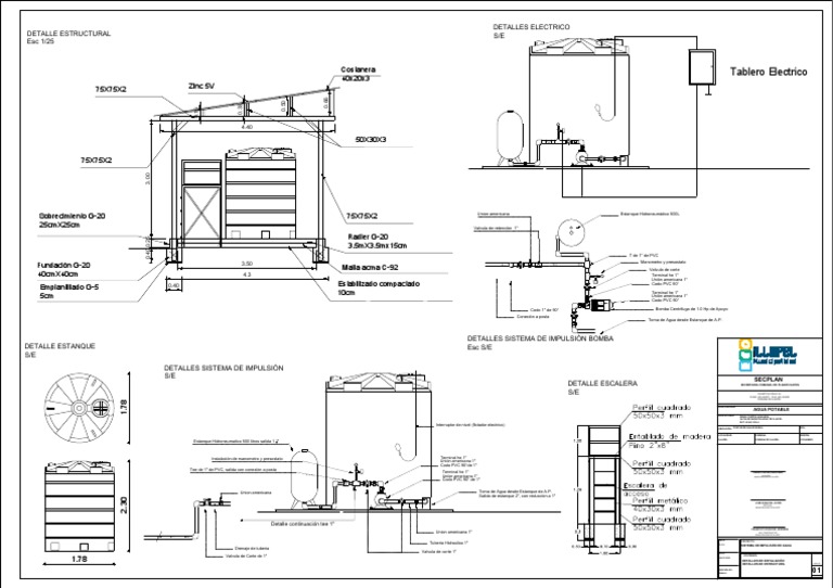 Esquema Para Un Estanque De Agua Aquatower – Torres Mecano Para