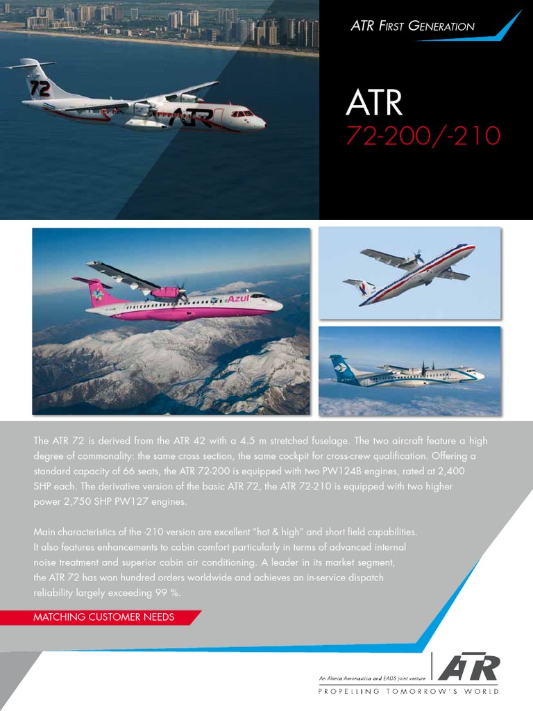 Atr 72-200 210 | PDF | Aeronautics | Vehicle Design