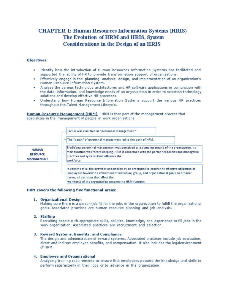 Automating Human Resources: Analyzing the Evolution and Essential Features of Human Resource ...